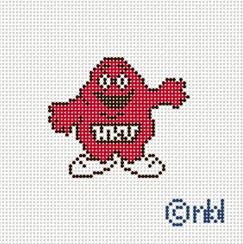 Western Picture Frame Attachment- Big Red | Needlepoint by Laura