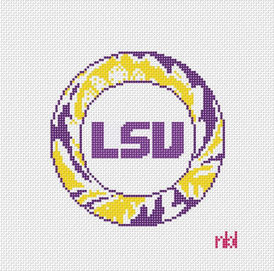 LSU Artichoke Round | Needlepoint by Laura