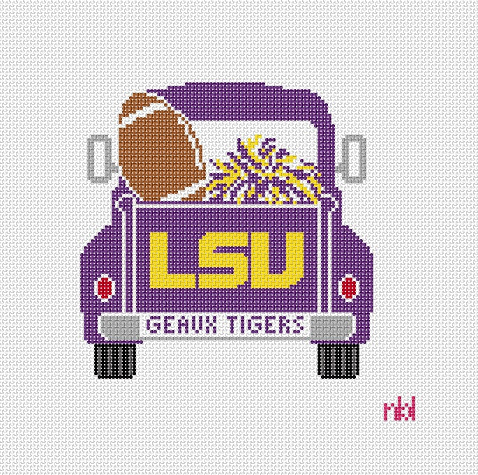 LSU Vintage Truck | Needlepoint by Laura