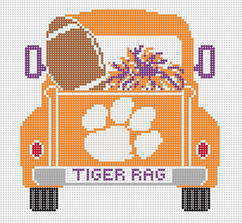 Clemson Vintage Truck | Needlepoint by Laura