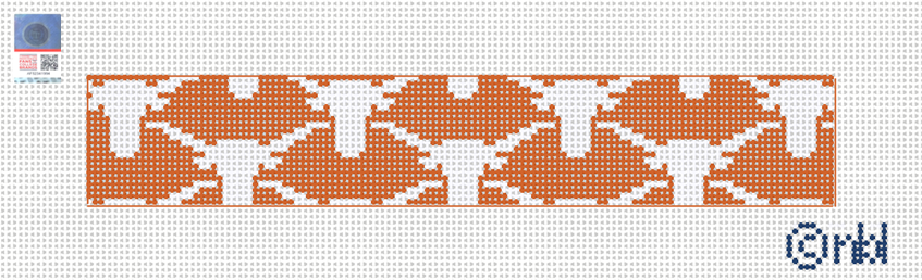 Texas Repeating Key Fob- Repeating Logo | Needlepoint by Laura