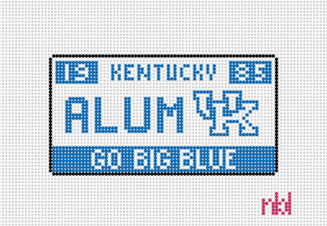 Kentucky License Plate | Needlepoint by Laura