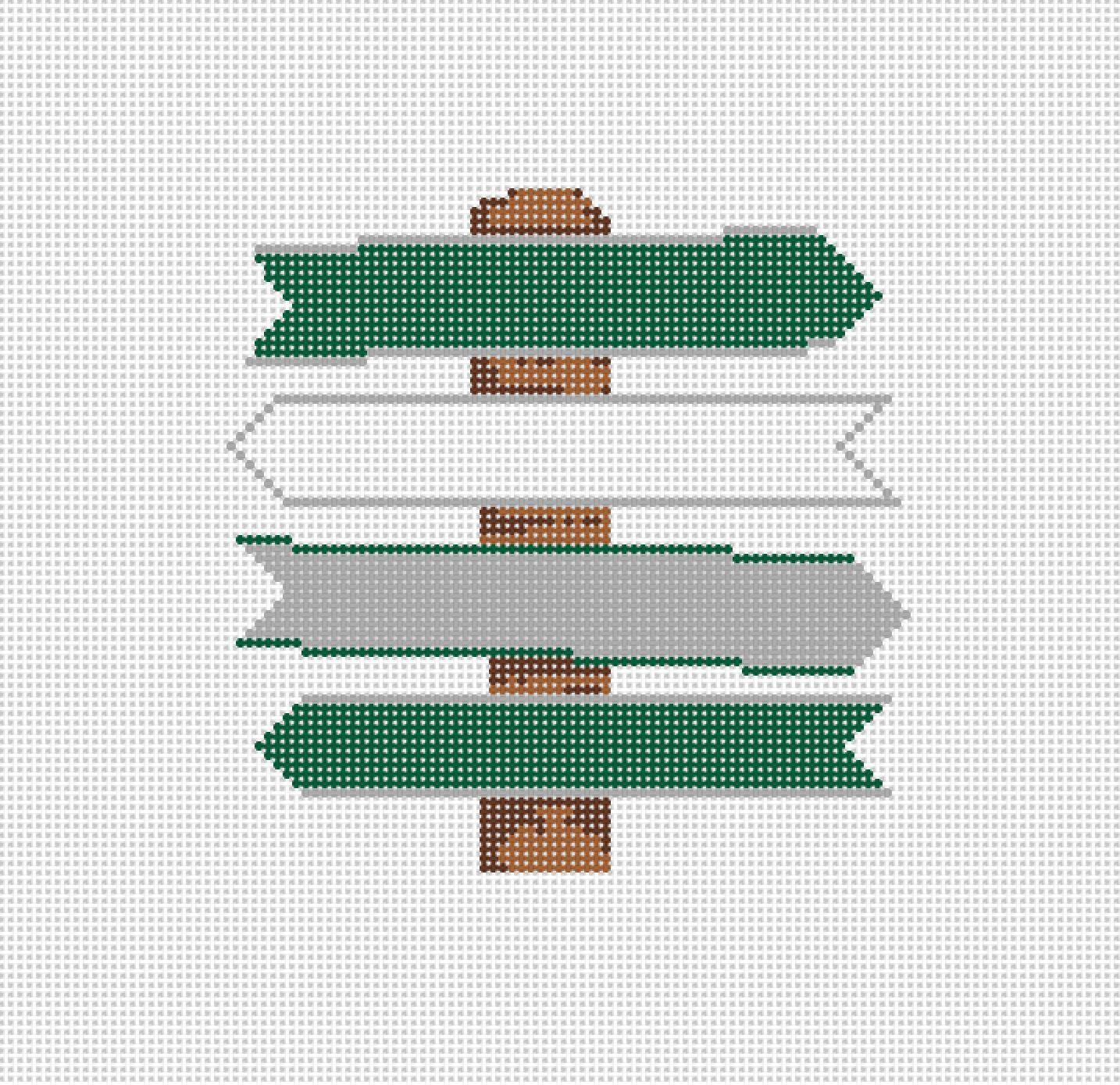 Needlepoint canvas-College Icon Destination Sign- design your own ...