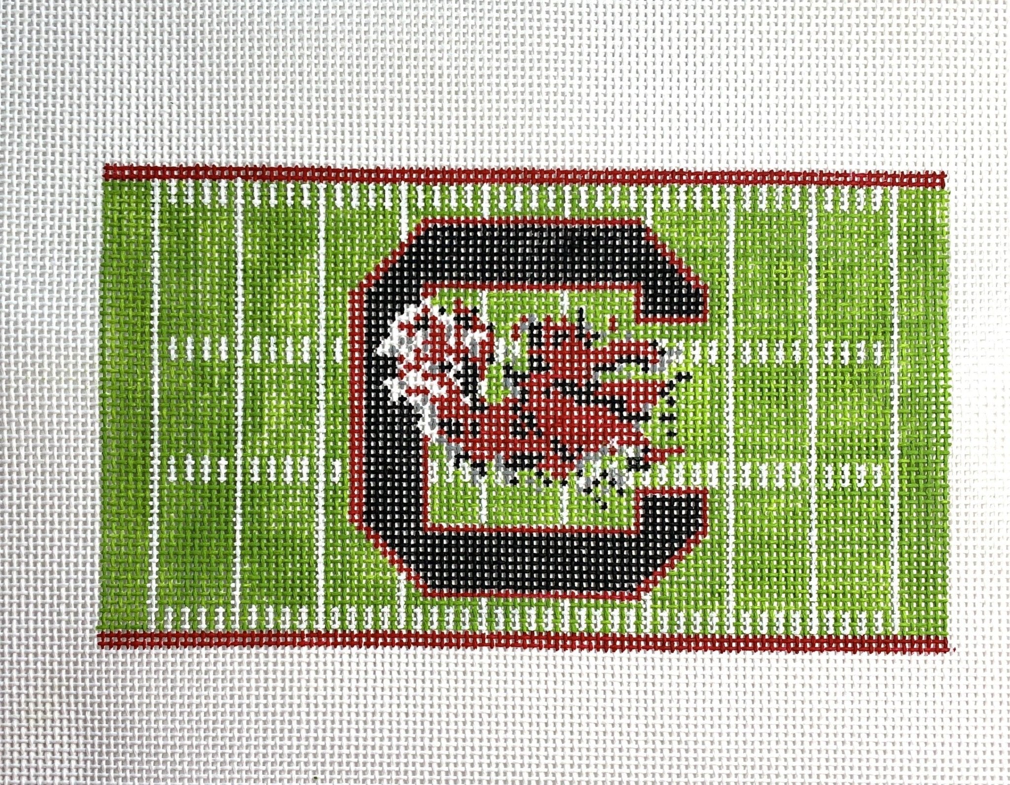 Needlepoint canvas-University Football Field- Needlepoint by Laura